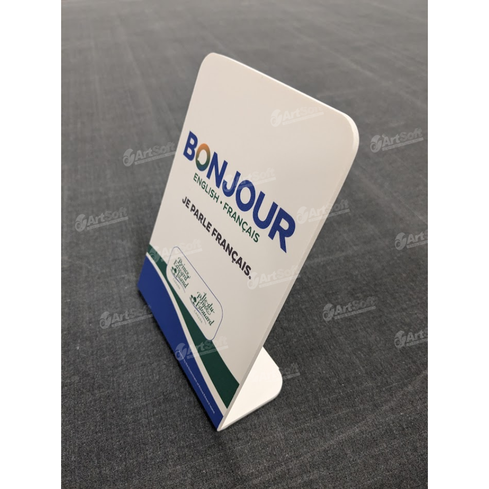 Acrylic & PVC Table Tent | Heat Bent Table Tent Sign – Artsoft Expo ...